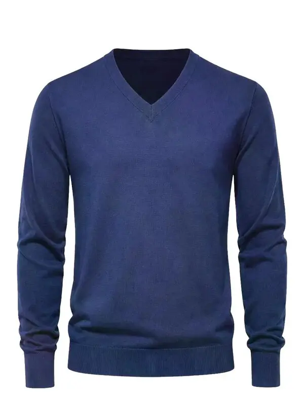 Dolce & Gabbana Merino Wool V-neck Sweater - Blue
