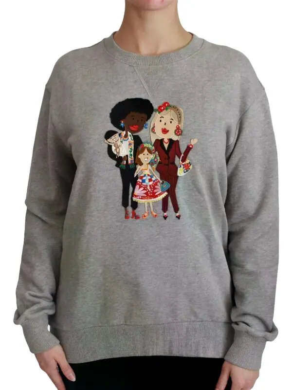 Dolce & Gabbana Cotton Embroidered Sweatshirt - Grey