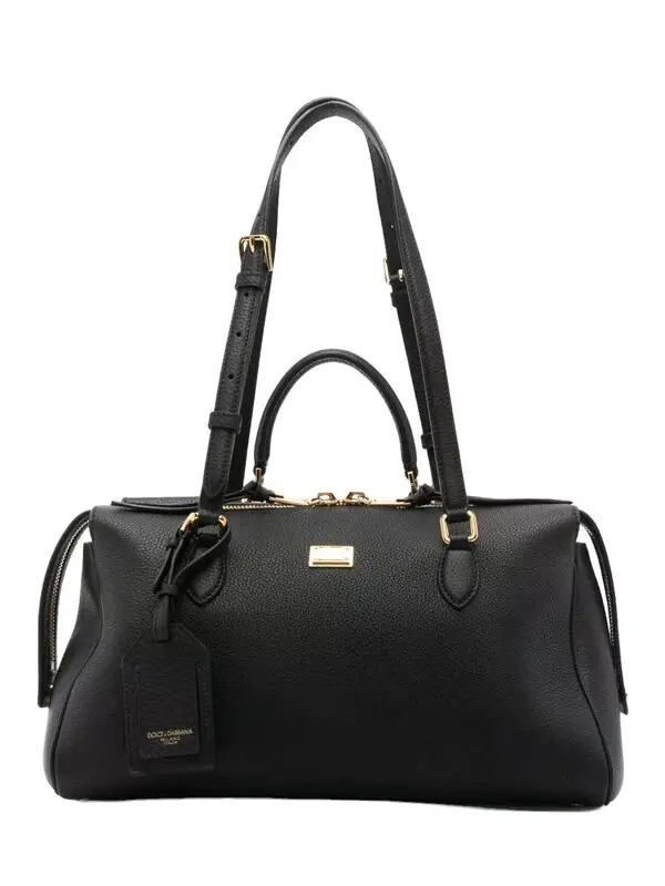 Dolce & Gabbana Logo Plaque Tote Bag - Black
