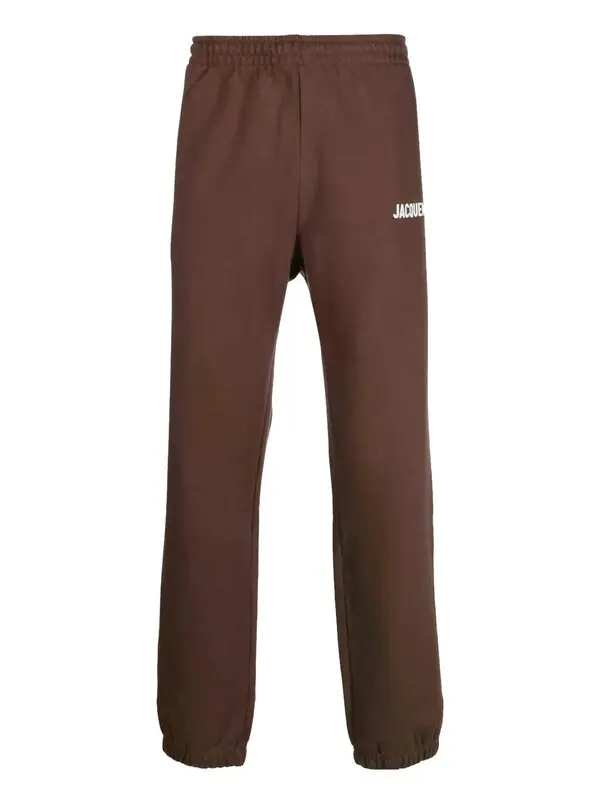 Jacquemus Organic Cotton Logo Track Pants - Brown