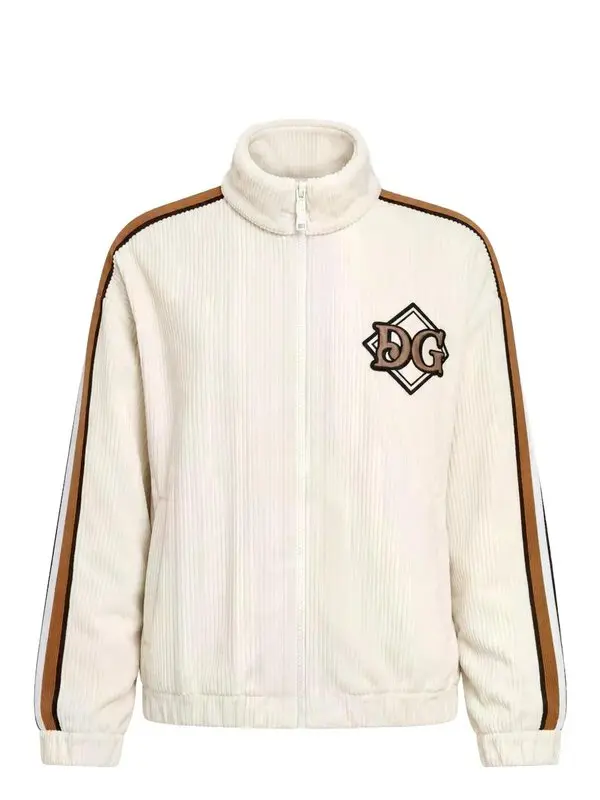 Dolce & Gabbana Corduroy Logo Track Jacket - Neutrals