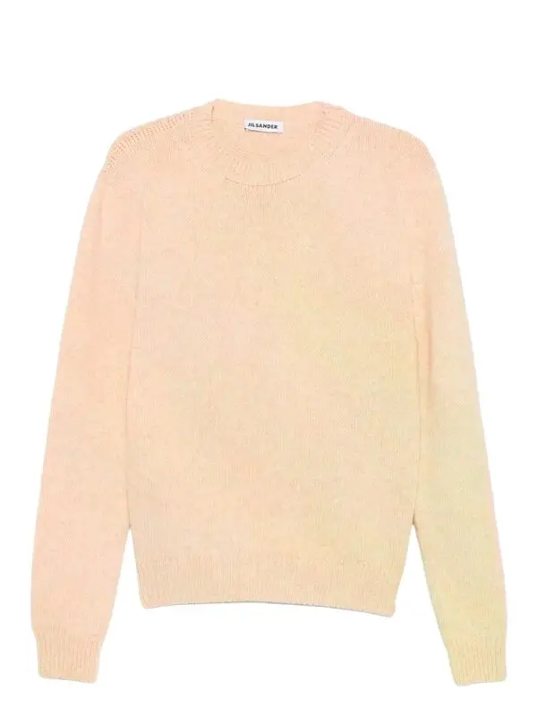 JIL SANDER Crew Neck Wool Sweater - Orange