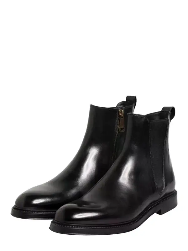Dolce & Gabbana Leather Chelsea Boots - Black