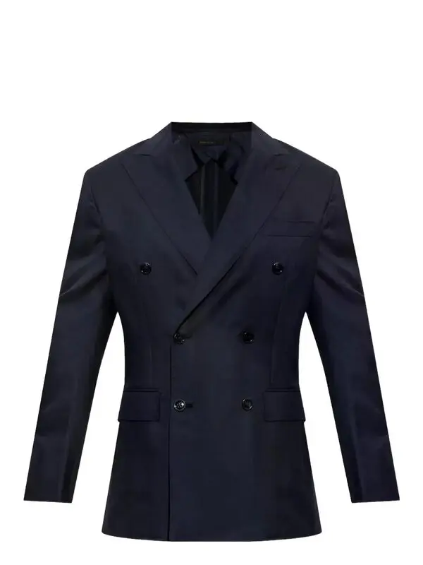 Brioni Double-breasted Blazer - Blue