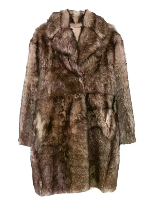 MANZONI 24 Shearling Coat - Brown