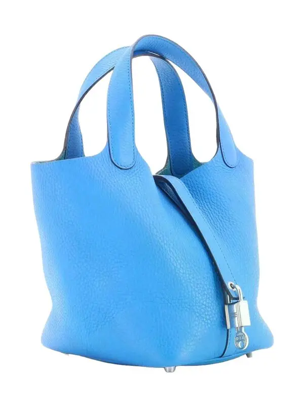 Hermès Picotin Lock Bag Clemence Pm - Blue