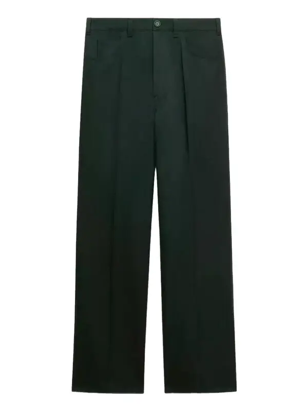 Marni Pressed Crease Straight-leg Trousers - Green