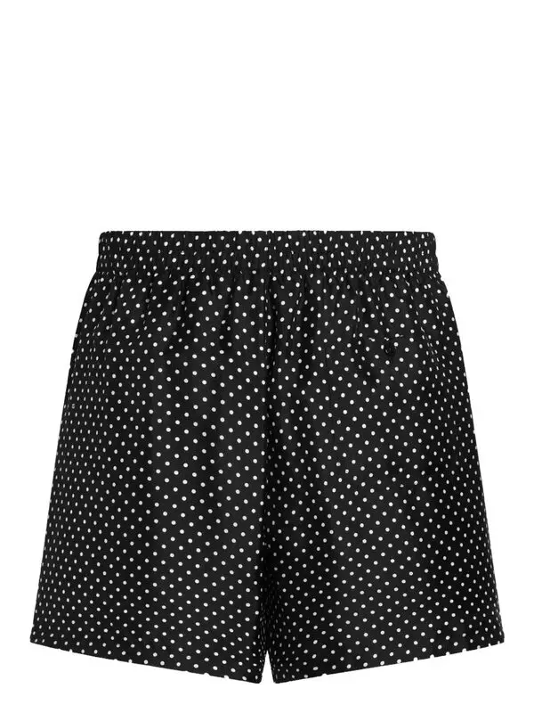 Dolce & Gabbana Polka Dot Silk Twill Boxer Shorts - Black