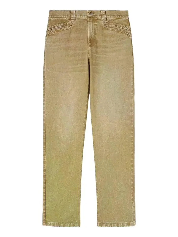 RETORI Retroi Embroidered Waistband Jeans - Neutrals