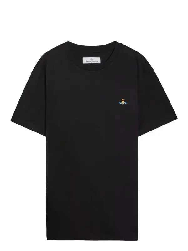 VIVIENNE WESTWOOD Orb-embroidered T-shirt - Black