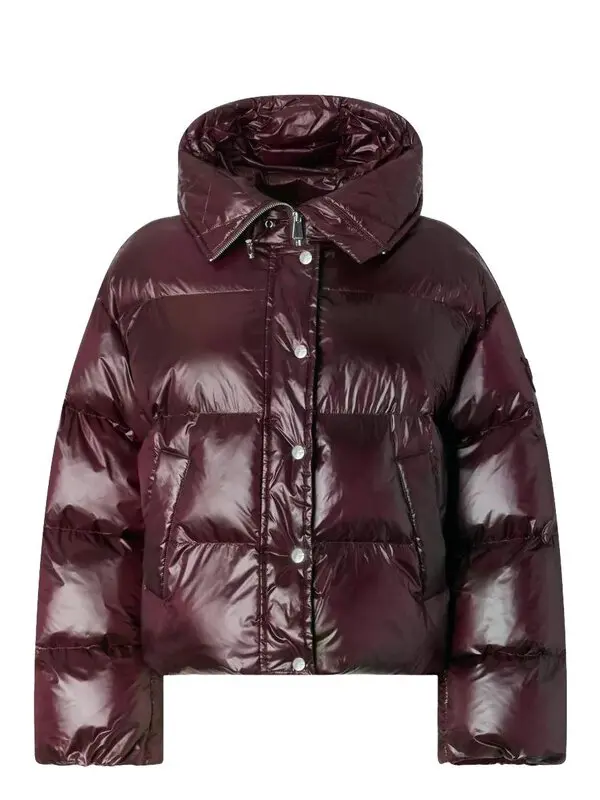 Pinko Quilted Hooded Puffer Jacket - Red