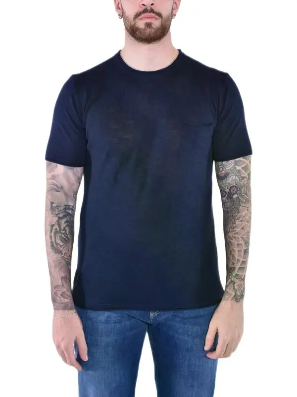 BLAUER. Chest-pocket T-shirt - Blue