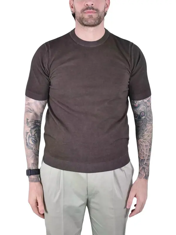 KANGRA Crew-neck T-shirt - Brown