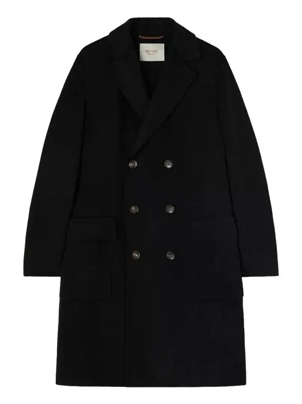 RETORI Retrofi Double-breasted Virgin-wool Coat - Black