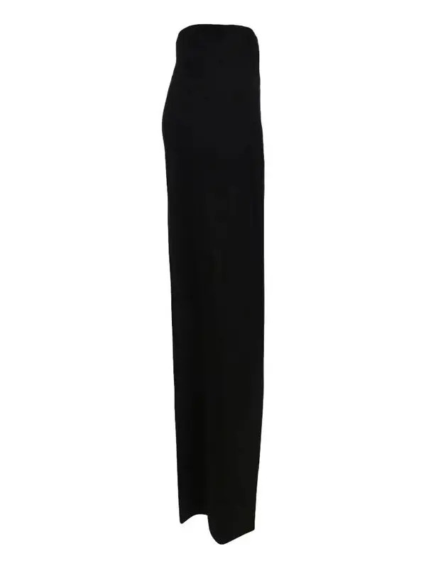 Saint Laurent Cashmere High-waist Wide-leg Trousers - Black