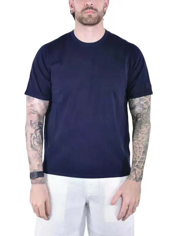 MC2 SAINT BARTH Scott Embroidered-logo T-shirt - Blue