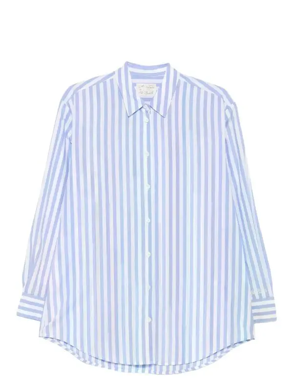 MC2 SAINT BARTH Striped Pattern Shirt - Blue