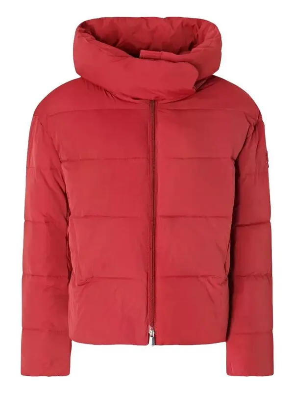 Pinko Quilted Hooded Puffer Jacket - Red