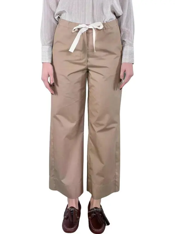 Max Mara Drawstring Straight-leg Trousers - Neutrals