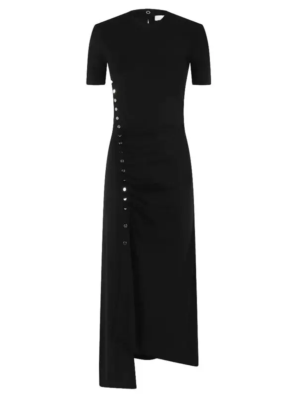 Rabanne Draped Asymmetric Maxi Dress - Black