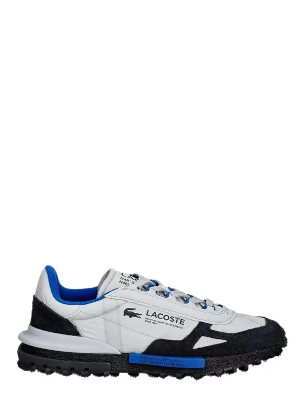 Lacoste Suede Panelled Logo Print Sneakers - Grey