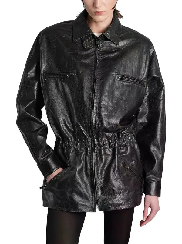 Magda Butrym Zip-up Cinched Jacket - Black