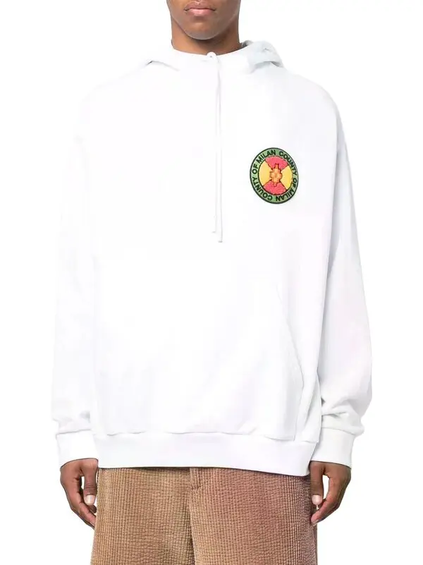 COUNTY OF MILAN Logo Patch Hoodie - White