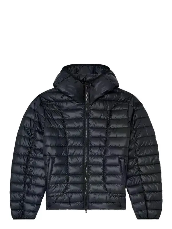 DIESEL® Quilted Hooded Puffer Jacket - Blue
