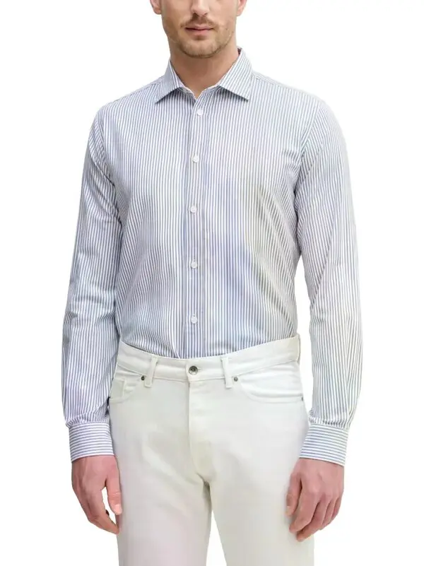 MOS MOSH Marco Striped Shirt - Blue