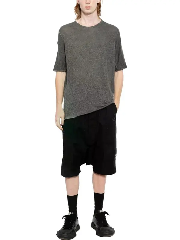 ISAAC SELLAM EXPERIENCE Raw-edge Short-sleeve T-shirt - Grey
