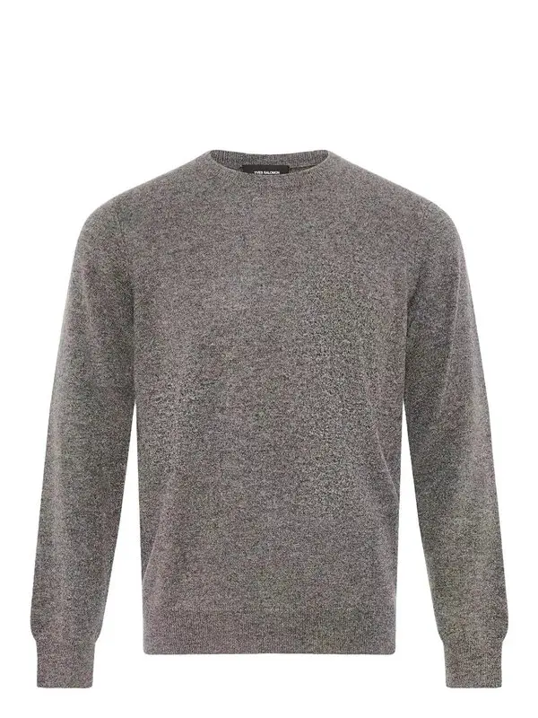 YVES SALOMON Crew Neck Cashmere Sweater - Grey