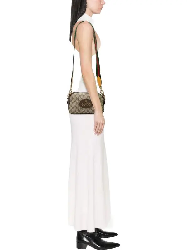 Gucci Gg Supreme Web Neo Vintage Crossbody Bag - Neutrals