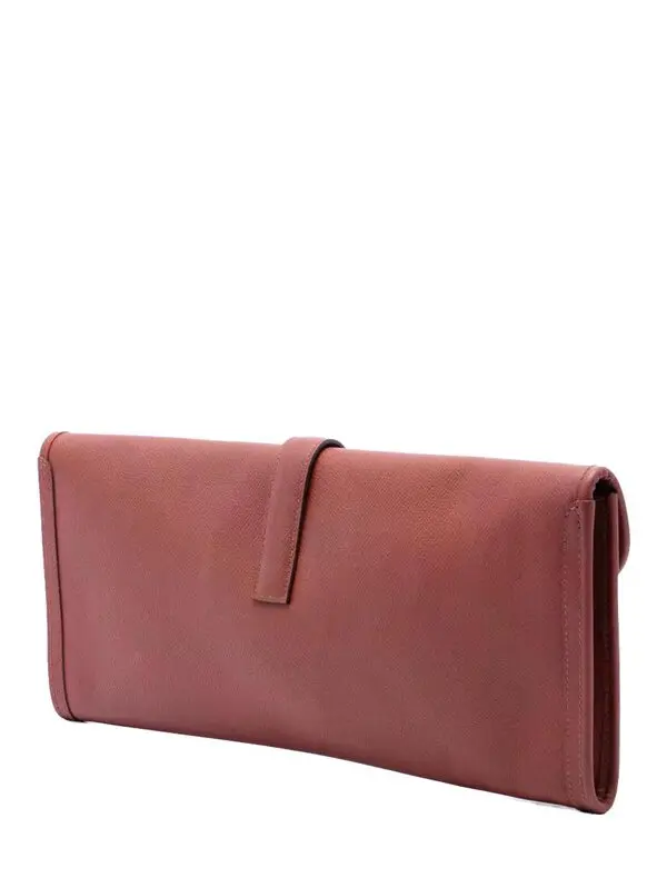 Hermès Epsom Jige Elan 35 Clutch Bag - Red