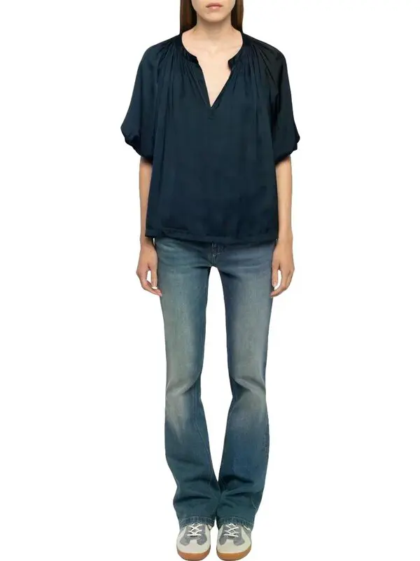Zadig&Voltaire Teko Satin Blouse - Blue