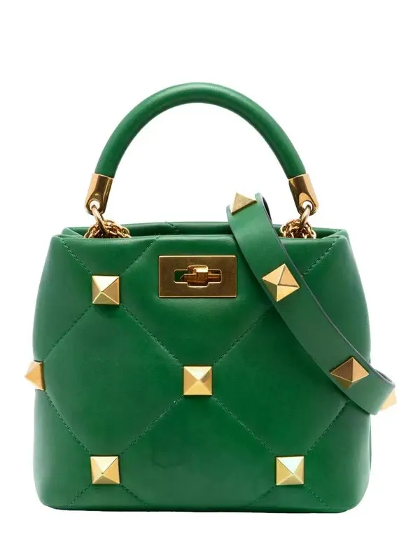 Valentino Garavani Roman Stud Top Handle Bag - Green