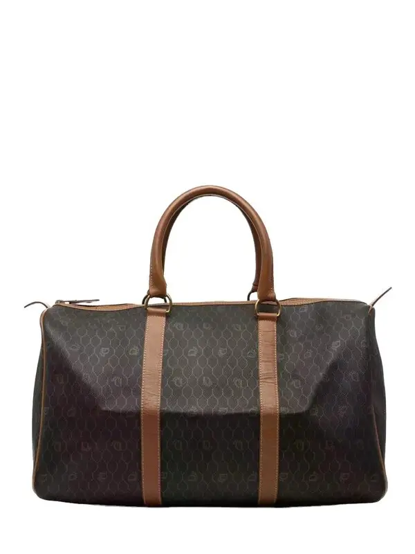 Dior 20th Century Honeycomb Coated Canvas Travel Bag - Black