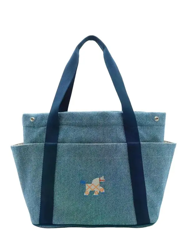 Hermès Toile Cabriole Nappy Bag Tote - Blue