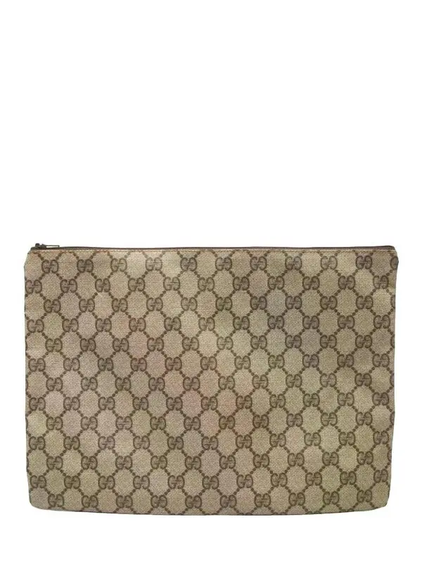 Gucci Gg Supreme Clutch Bag - Neutrals
