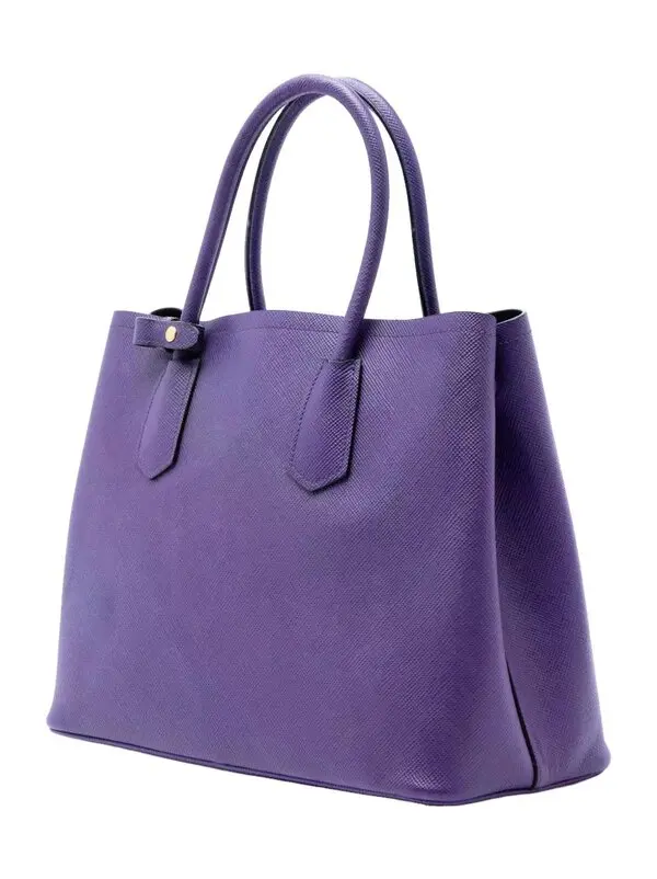 Prada Saffiano Cuir Double Satchel - Purple