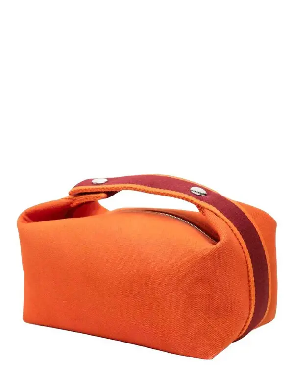 Hermès Toile Bride A Brac Case Vanity Bag - Orange