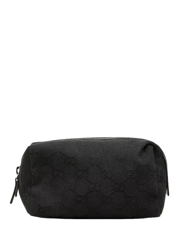Gucci Gg Canvas Cosmetic Pouch - Black