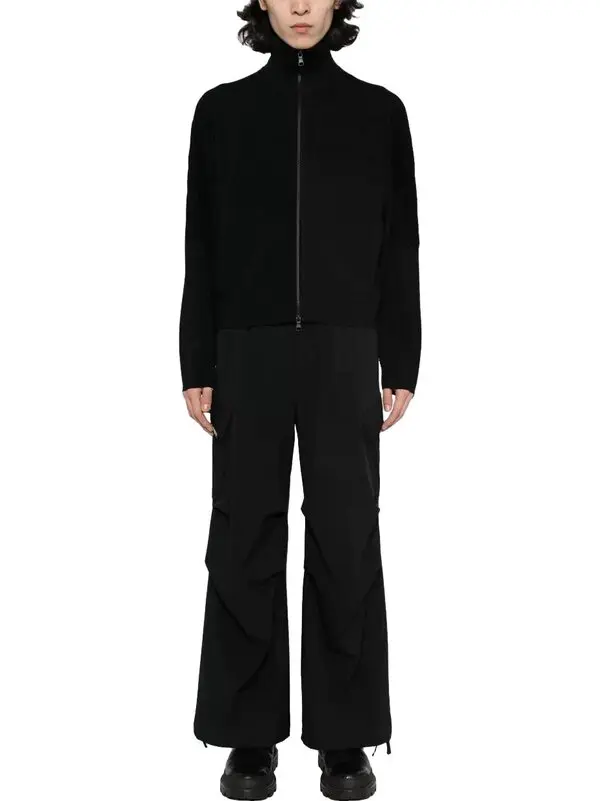 CROQUIS Wide-leg Cargo Trousers - Black