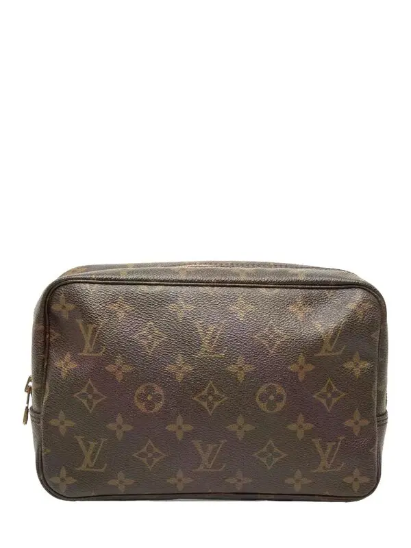 LOUIS VUITTON 1991 Monogram Trousse Toilette 23 Clutch Bag - Brown