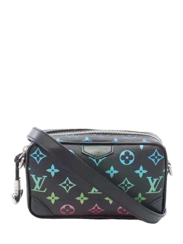 LOUIS VUITTON Monogram Iridescent Trocadero Wearable Wallet Shoulder Bag - Black
