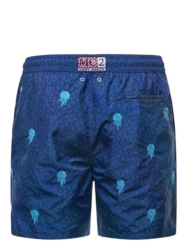 MC2 SAINT BARTH Embroidered Swim Shorts - Blue