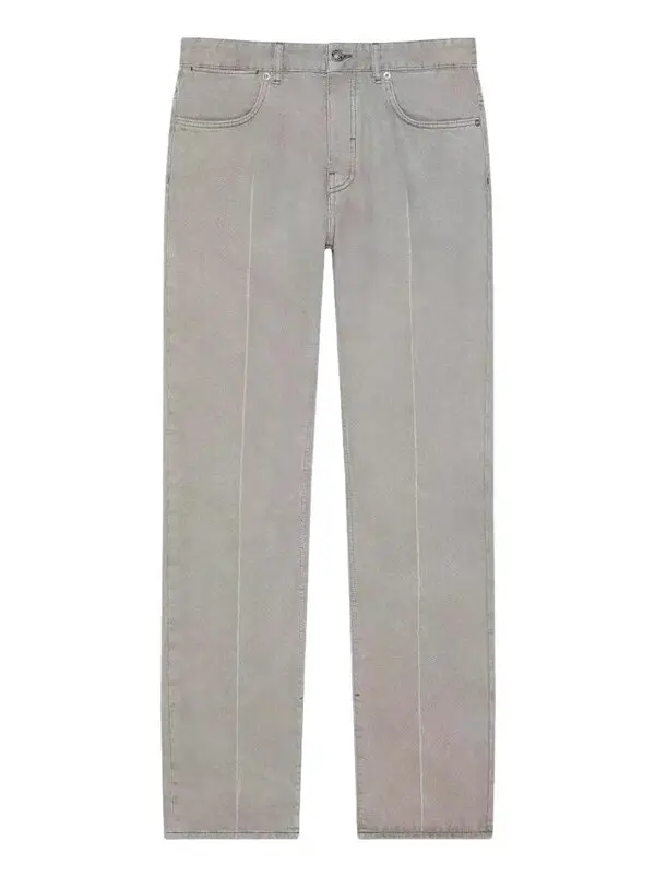 Givenchy Straight-fit Logo Patch Jeans - Grey