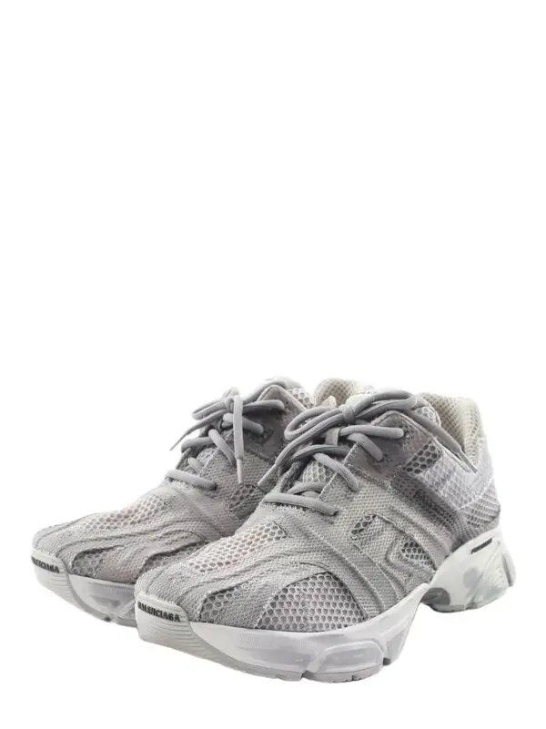 Balenciaga Phantom Mesh Lace-up Sneakers - Grey