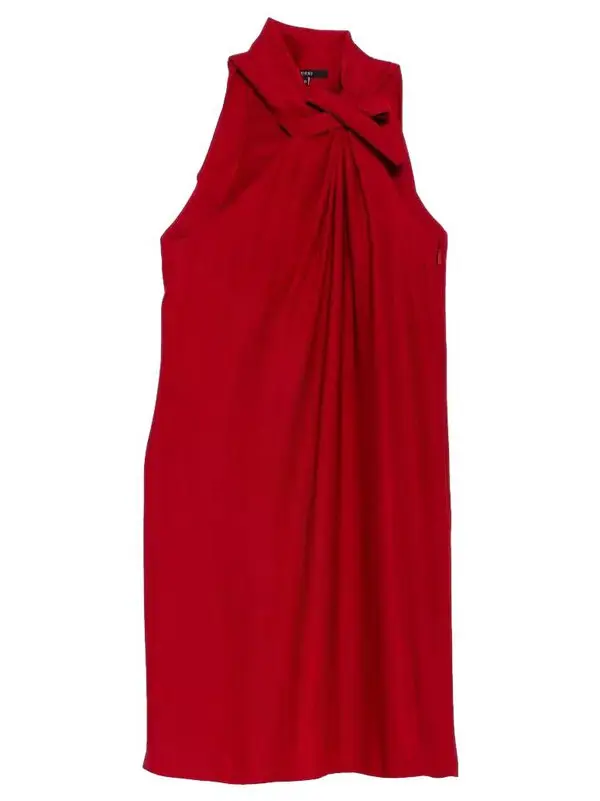 Gucci Silk Halterneck Bow Detail Dress - Red