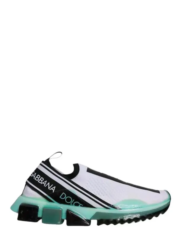 Dolce & Gabbana Sorrento Logo Print Slip-on Sneakers - White