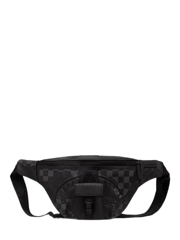 SPRAYGROUND Check-print Shark Mouth Belt Bag - Black